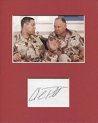 General Colin Powell Rare Signed Autograph Photo Display W/Norman ...