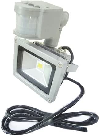 LW 12V AC/DC 10W PIR Motion Sensor LED Flood Light Cold White Floodlight 6000K 1M Wire Without ...