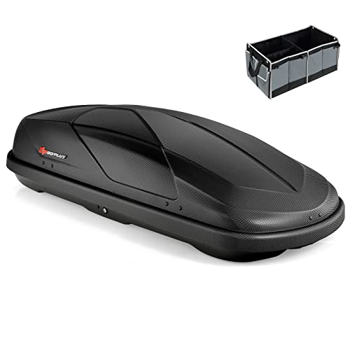 Goplus Cargo Box, Waterproof Rooftop Cargo Carrier, Heavy Duty Roof ...