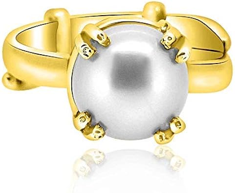 Buy Panchdhatu Moti Ring 4.25 Ratti to 12.25 Ratti Natural & Certified Pearl (Moti) Astrological ...