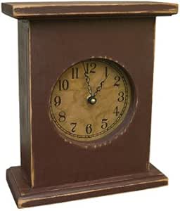 Amazon.com: Wood Mantel Clock Primitive Country Rustic : Home & Kitchen