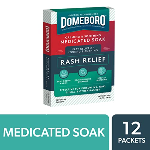 Domeboro Medicated Soak Rash Relief (Burow’s Solution), 12 Count (Pack ...