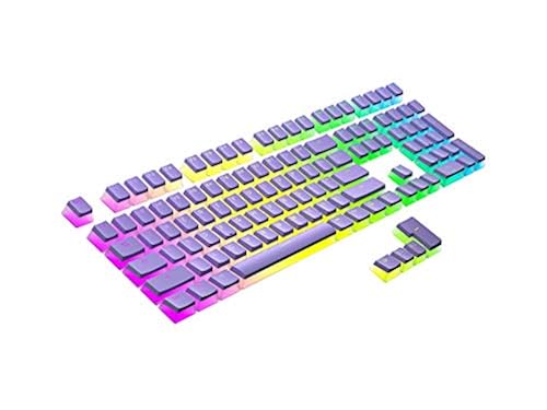 Ranked Pudding PBT Keycaps | 112 Double Shot Translucent ANSI US & ISO ...