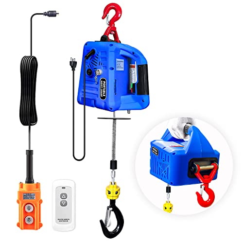 FITHOIST 110V Electric Hoist Winch, 1100lbs 1500W Portable Electric ...