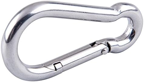 (Pack of 4) 3/8" / 10 mm Steel Snap Eye Link Spring Hooks - 4 x 2 ...