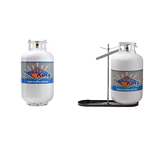 Flame King YSN-301 30 Pound Steel Propane Tank Cylinder & Dual RV ...