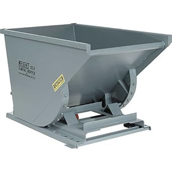 Heavy-Duty Self-Dumping Hoppers - 3/4 Cu Yd - Gray: Drum Handling ...
