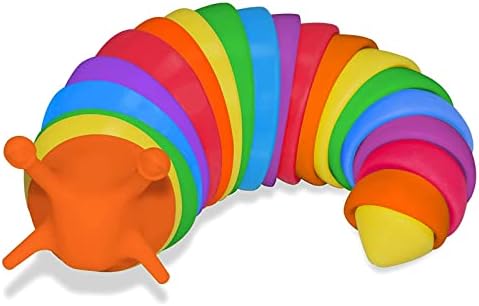 سعر Fidget Slug Toy Articulating Stim Toy Rainbow,Pop It Slug 3D ...