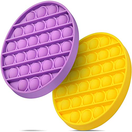 Pop Its Fidget Toy, Push Pop Pop Bubble Sensory Fidget Toy, 2 Pieces ...