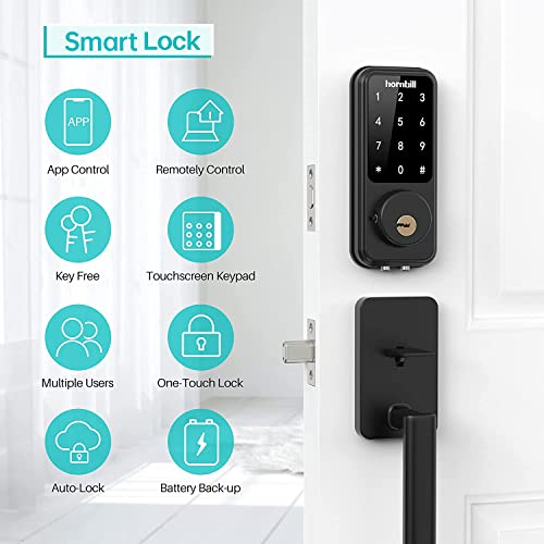 Wi-Fi Smart Deadbolt Lock with Touchscreen Keypad, Keyless Entry ...