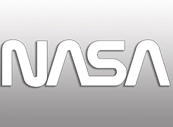Pegatina con texto NASA, letras de color blanco (logo del espacio ...