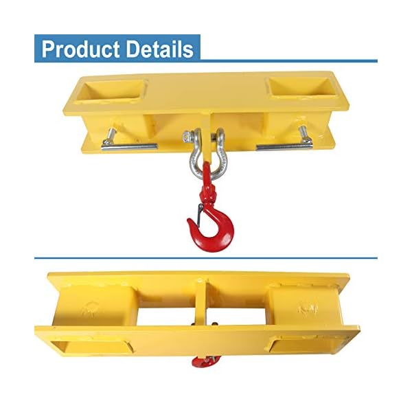 Sulythw Yellow Forklift Lifting Hook, 4800lbs Forklift Mobile Crane ...