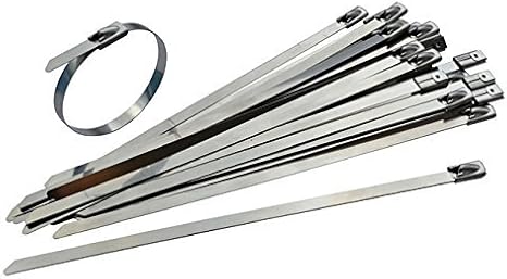 25 Pack of Premium Stainless Steel Cable Ties - 300mm x 4.6mm - 12 ...