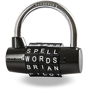 5 dial Combination Padlock, Black 5 Letter Lock Password Lock Large Gym ...