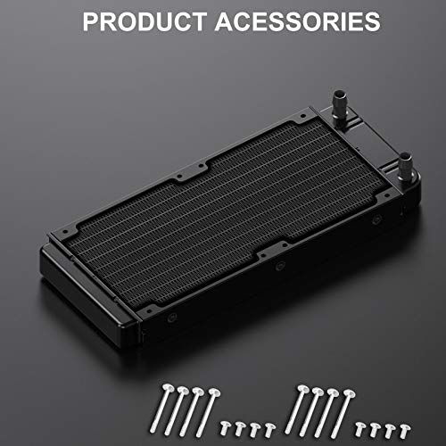 Clyxgs Water Cooling Radiator, 10 Pipe Aluminum Heat Exchanger Radiator ...