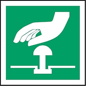 Amazon.com: ISO Safety label Sign International Emergency stop button ...