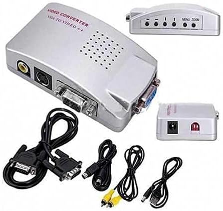 VGA to TV AV RCA Signal Adapter Converter Video Switch Box Supports ...