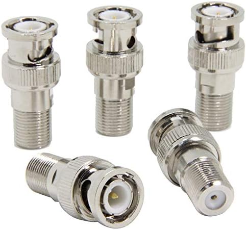 Amazon | BNC F型 変換 コネクタ 5個 Fメス-BNCオス Wuernine 銅材質 BNC型 F型 変換プラグ アダプター 防犯カメラ 監視カメラ 同軸ケーブル CCTVなど ...
