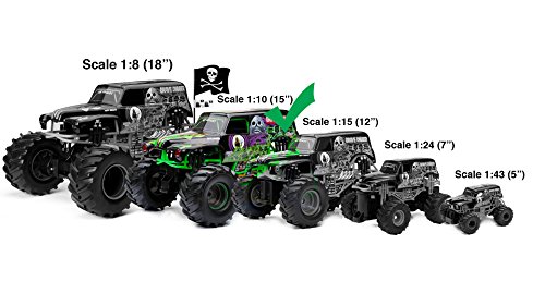 New Bright 61030G 9.6V Monster Jam Grave Digger RC Car, 1:10 Scale Toys ...
