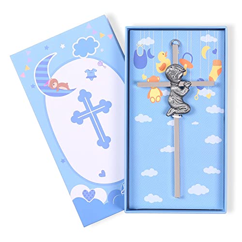 Baptism Cross Boy, Wall Cross for Boys, Praying Boy Cross for First ...