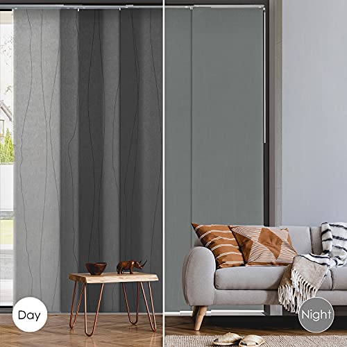 GoDear Design Deluxe Adjustable Sliding Panel Track Blind 45.8"- 86" W ...