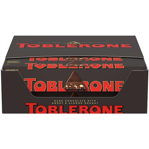 Toblerone Dark Chocolate Bar with Honey and Almond Nougat, 20 - 3.52 oz ...
