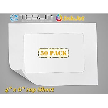 Amazon.com : Teslin Synthetic Paper- for Inkjet Printers ...