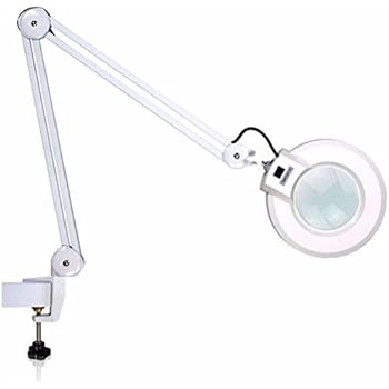 Amazon.com: 10X Desk Table Clamp Mount Magnifier, Carejoy LED Lamp ...