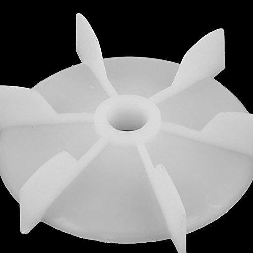 uxcell Plastic 6 Impeller Motor Cooling Fan Vane Wheel 14mm Bore 2pcs White