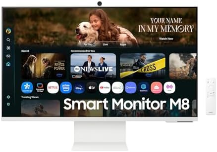 Samsung 32 M8 M80F Smart Monitor (AI & Smart Features) 4K (3,840 x ...