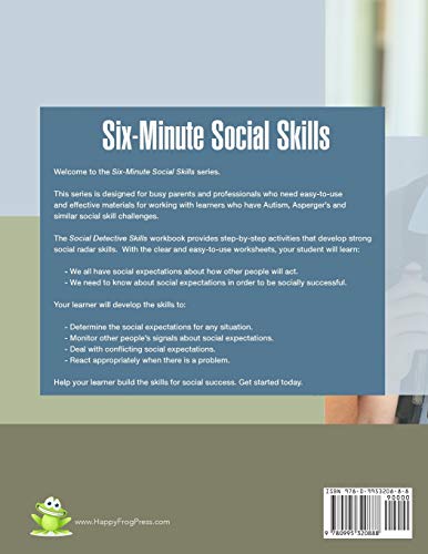 Six Minute Social Skills Workbook 2: Social Detective Skills for Kids ...