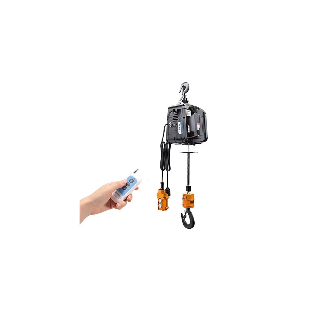 NEWTRY 3 in 1 Electric Hoist Winch 1,100lb Wireless Remote Control ...
