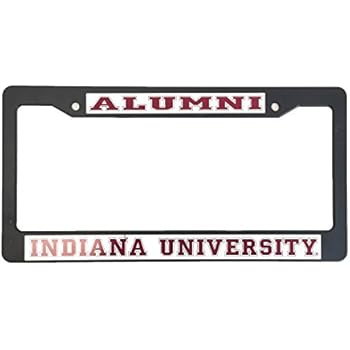 Amazon.com: Indiana University Alumni Black Plastic License Plate Frame ...