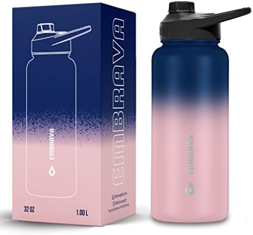 Embrava Insulated Sports Water Bottle - 32oz - Quick Open Lid for Gym ...