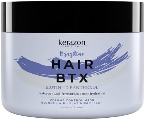 KERAZON Blonde Brazilian Hair BTX Treatment Purple Mask Platinum Effect ...