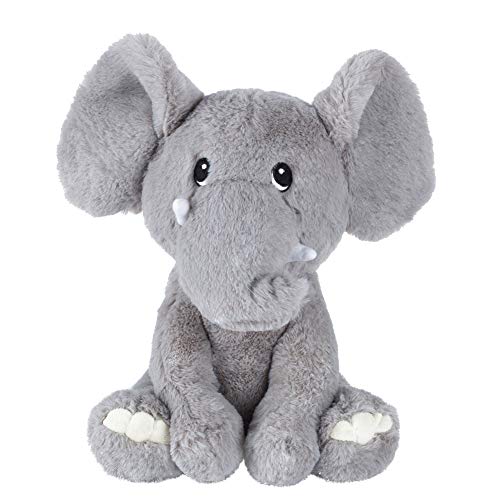KARRI Baby Elephant Stuffed Animal, 10" Grey Baby Elephant Plush Toy ...