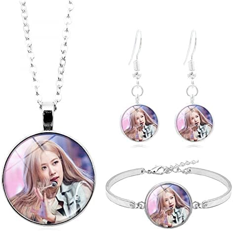 Goodern Blackpink Gifts Set for Fans Blackpink Rose Necklace Blackpink ...