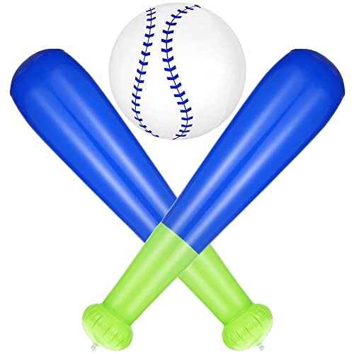 Lewtemi 3 Pcs Set of Baseball Beach Ball Baseball Bat Inflates ...