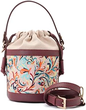 سعر PAVO-Retro Bucket Baroque Handbag with Burgundy belt فى مصر ...