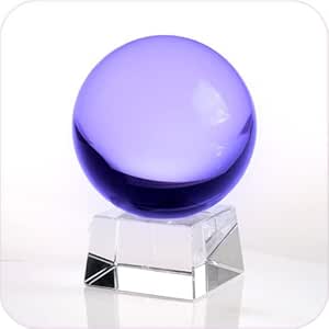 Amazon.com: Amlong Crystal Purple Crystal Ball 200mm (8 in.) Including ...