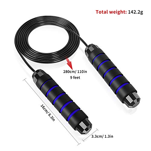 VATI Jump Rope, Tangle-Free Ball Bearing Rapid Speed Skipping Rope with ...