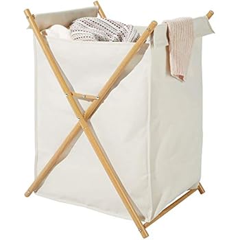 Amazon.com: mDesign Sturdy Cloth Laundry Hamper Sorter Cart - Portable ...
