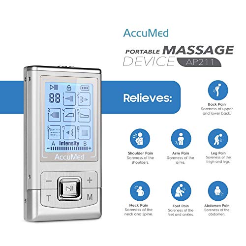 AccuMed Rechargeable Tens Unit Muscle Stimulator EMS Electronic Pulse ...