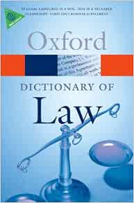 Amazon.com: A Dictionary of Law (Oxford Quick Reference) (9780199551248 ...