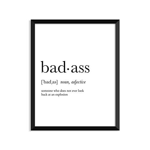 Amazon.com: Badass definition - Unframed art print poster or greeting ...