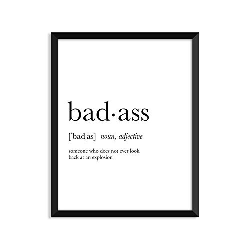 Buy Badass definition, college dorm room decor, dorm wall art ...