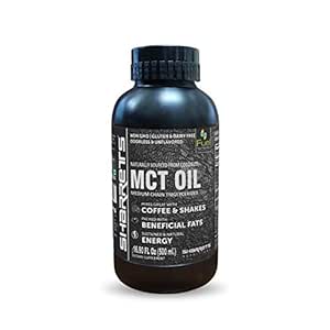 Sharrets MCT Oil C8 Caprylic C10 Capric Acid, sports supplement,Medium Chain Triglycerides, Keto ...
