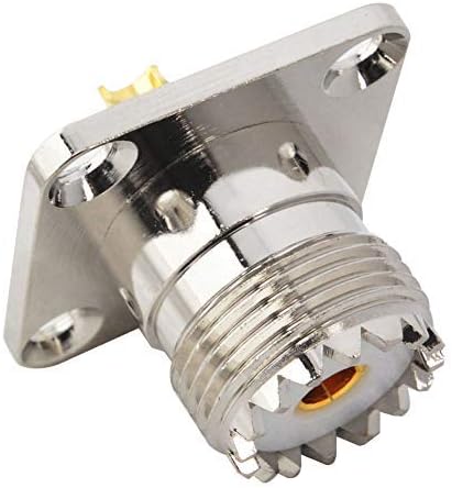 BOOBRIE UHF Female SO239 4 Hole Chassis Mount Connector Flange Panel Mount Adapter SO239 ...