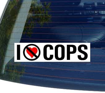 Amazon.com: Graphics and More I Hate Anti COPS - Window Bumper Sticker ...
