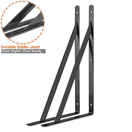 STARVAST 4 Pack Heavy Duty Shelf Brackets 11.8 x 7.5 inch, Floating ...